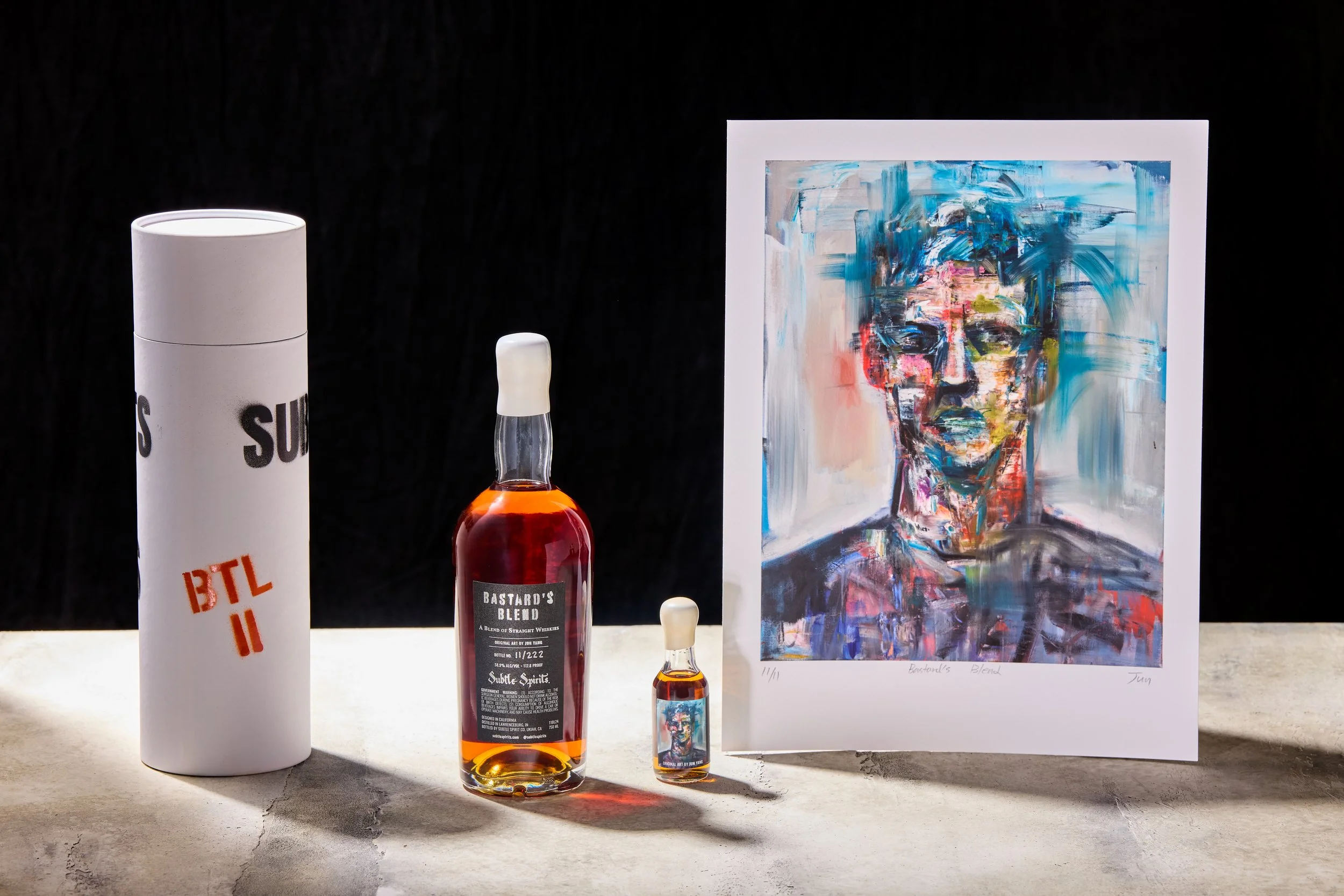Bastard's Blend Whiskey, Art by Jun Yang — Subtle Spirits
