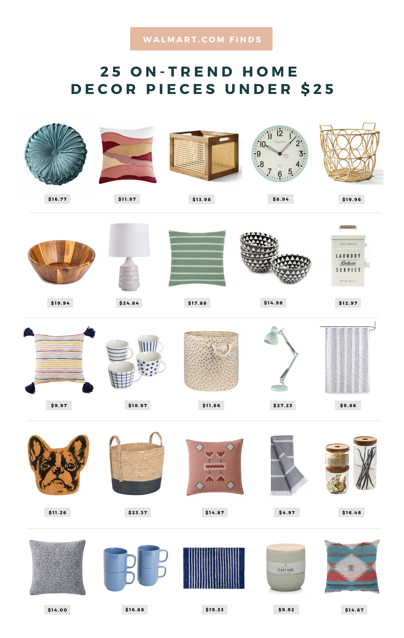 25 On trend Home Decor Items From Walmart Under 25 Sunny Circle Studio