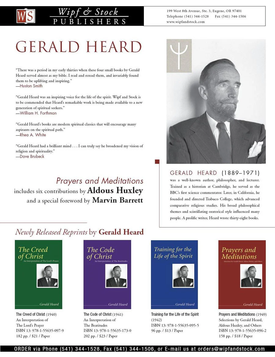 The Creed of Christ — Gerald Heard Official Website