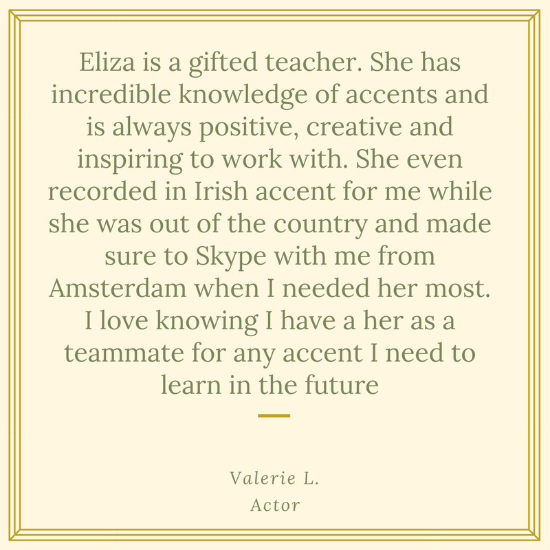 About — Eliza Simpson, Dialect Coach