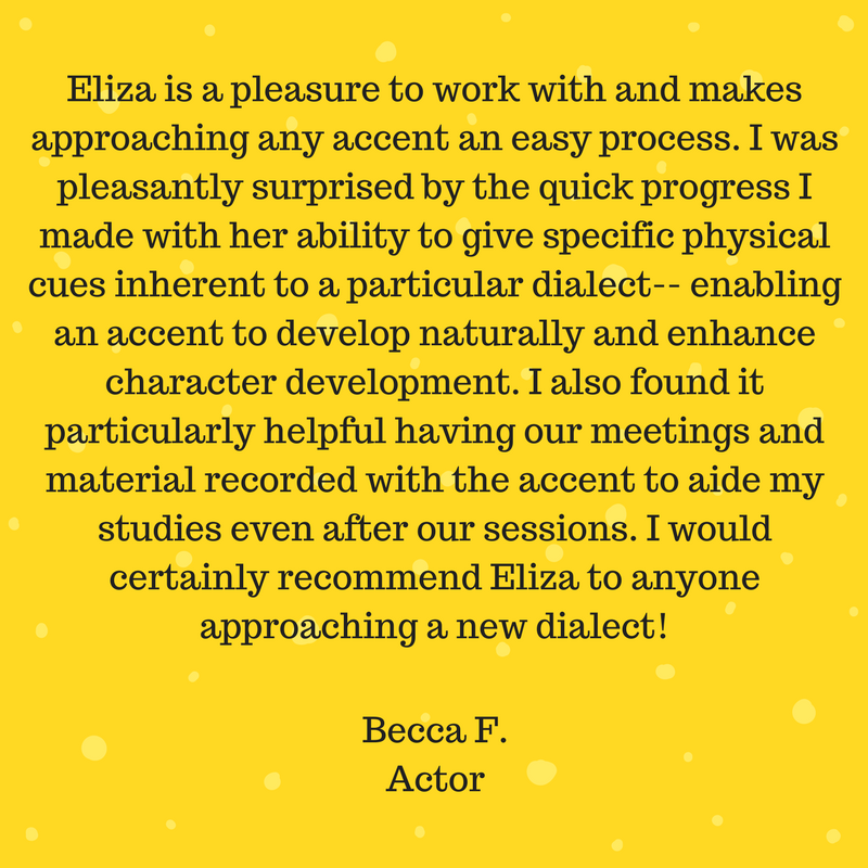 About — Eliza Simpson, Dialect Coach