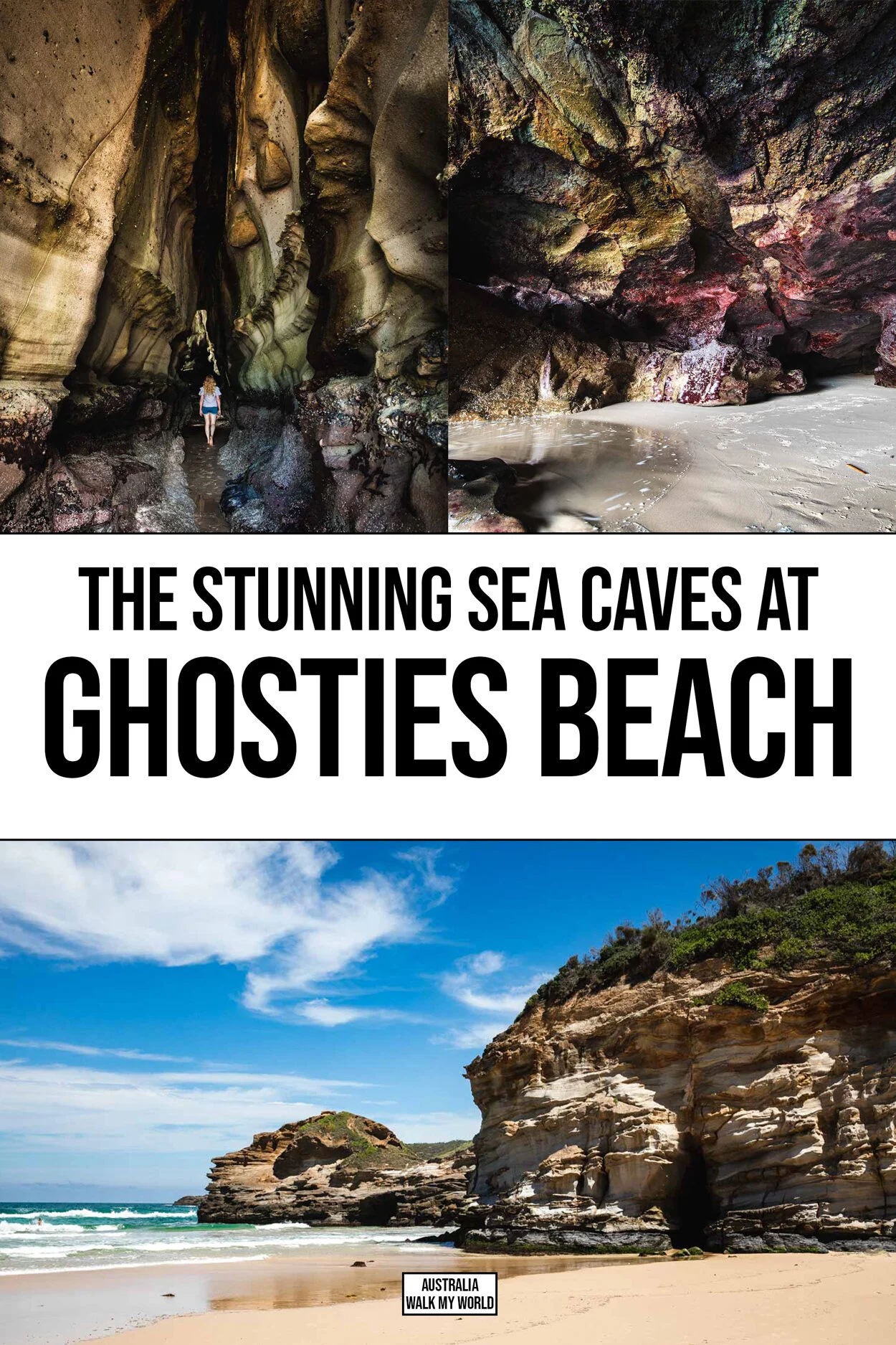 How to access the incredible sea caves at Ghosties Beach — Walk My World