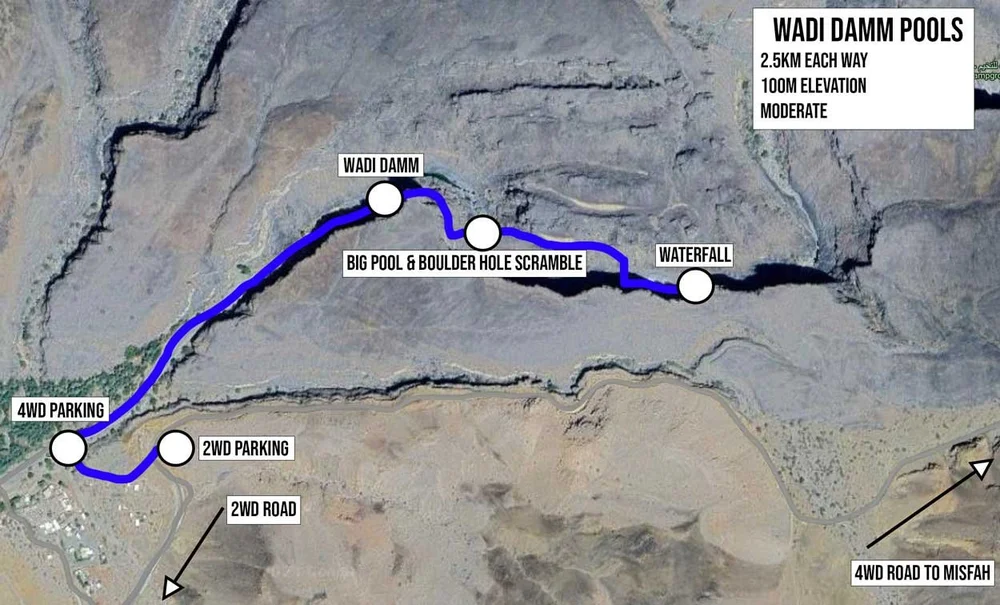 Exactly how to find the best pools at Wadi Damm (no 4WD required ...