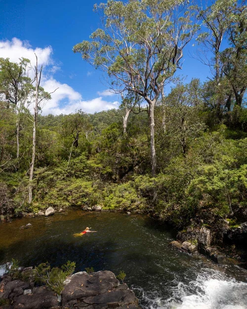 Wild swimming at the gorgeous Gloucester Falls in Barrington Tops ...