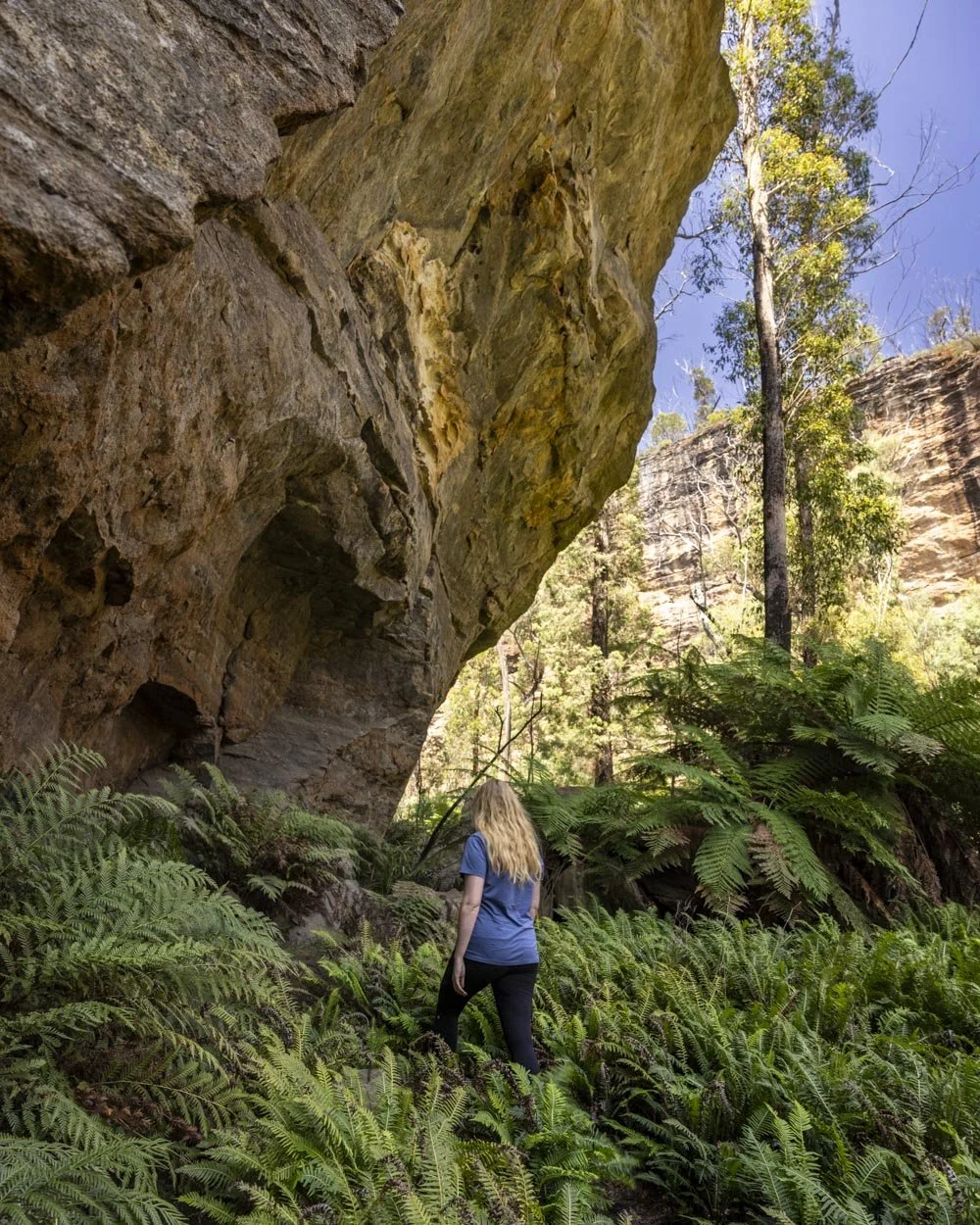 Split Rock: squeezing through the narrow slot canyon in the Blue ...