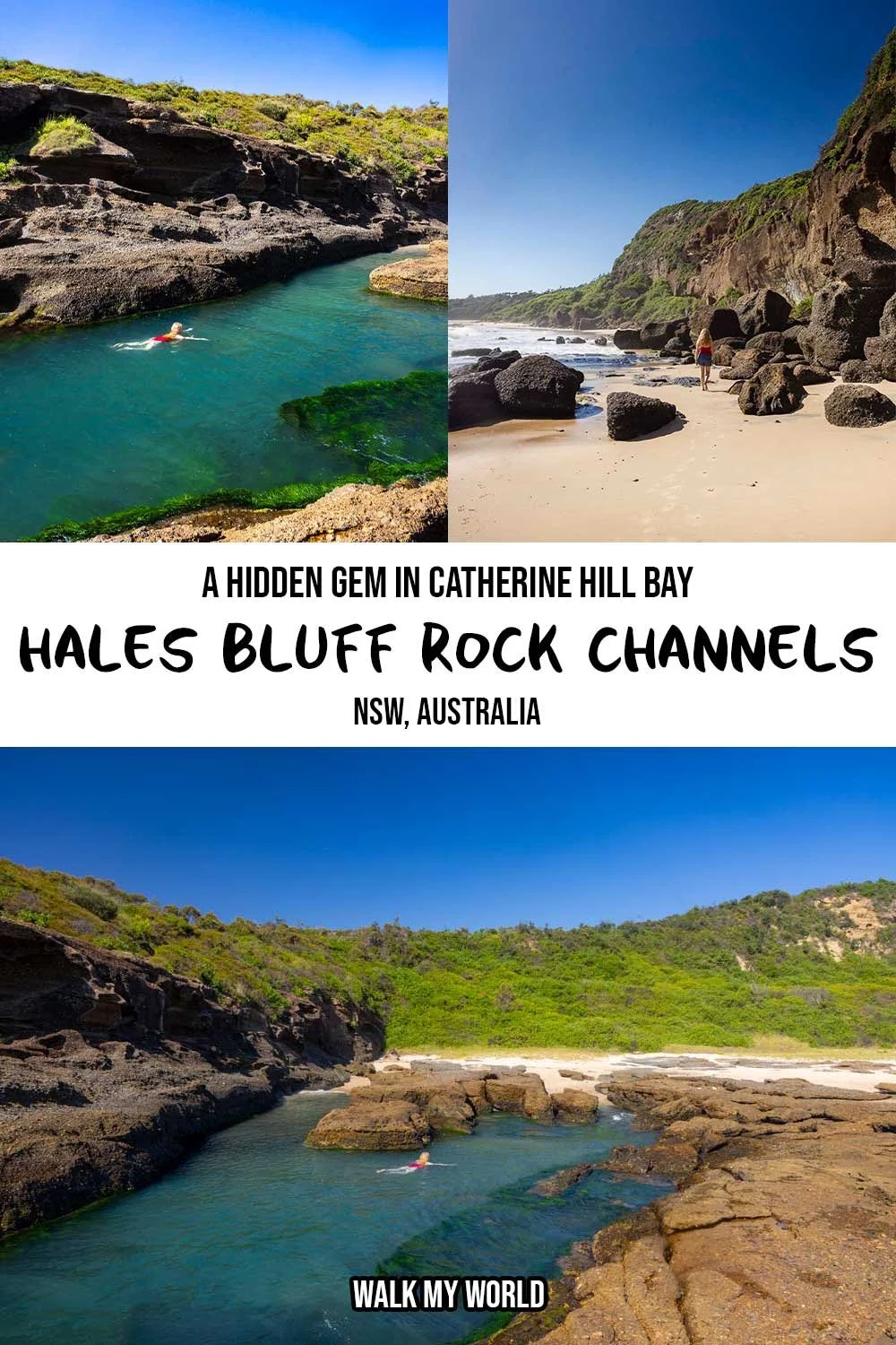Hales Bluff Rock Channels: a hidden gem in Catherine Hill Bay — Walk My ...