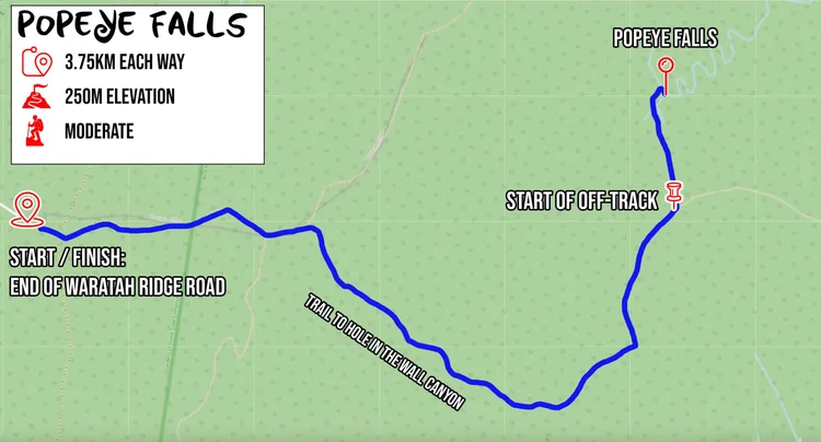 Popeye Falls: a fun slot canyon & unique waterfall hidden in Wollemi ...