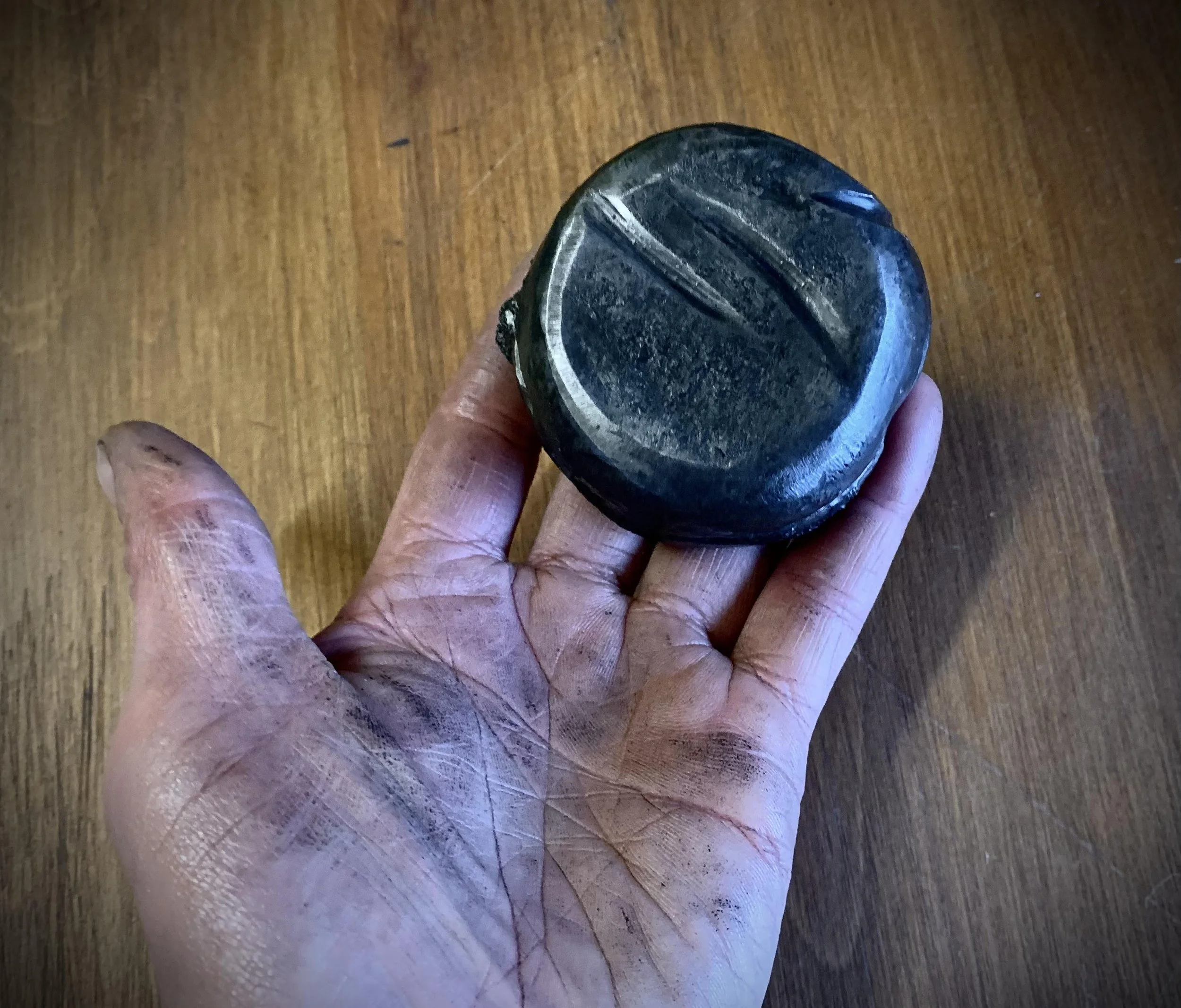 Ammonite Fossil in Rock - Small - Steel Fossil — Kv Artist Blacksmith