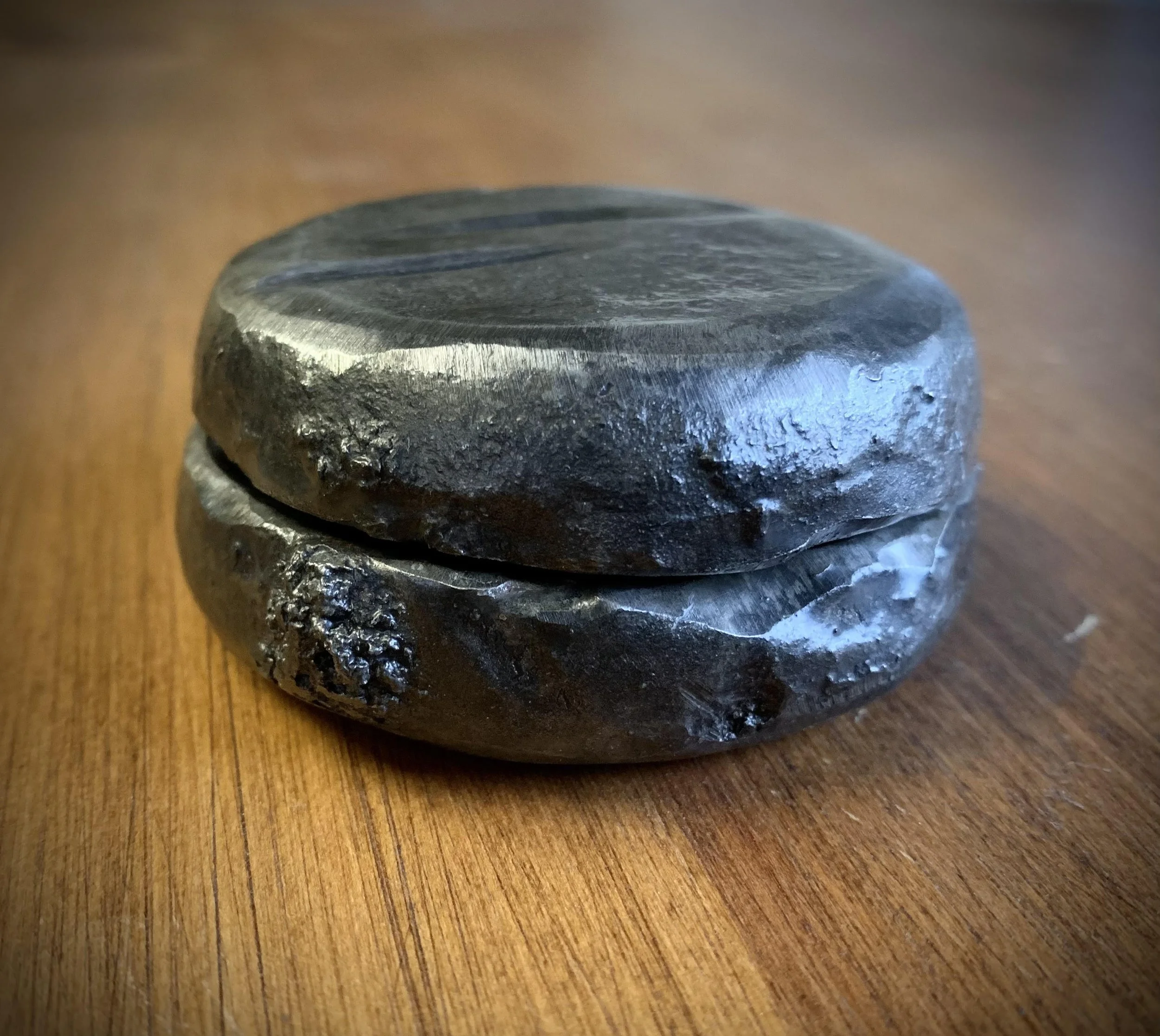 Ammonite Fossil in Rock - Small - Steel Fossil — Kv Artist Blacksmith