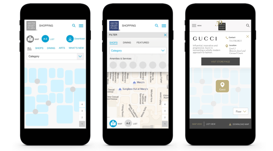 South Coast Plaza Redesign — Chika Obiora - UX Design
