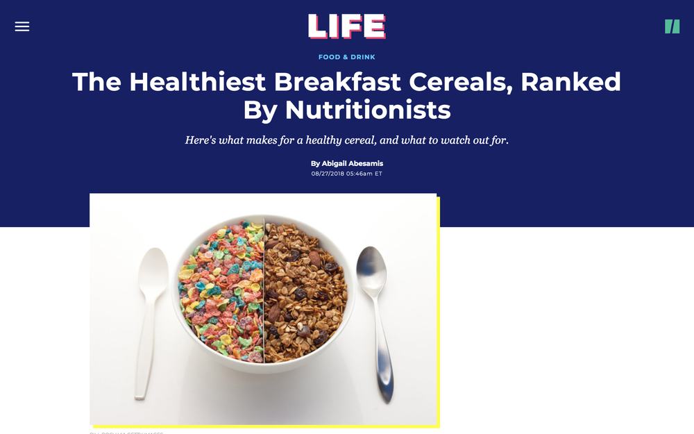 The Healthiest Breakfast Cereals, Ranked By Nutritionists — Abigail ...