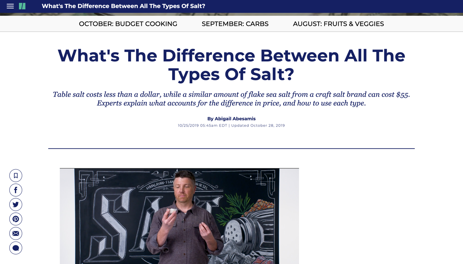 What's The Difference Between All The Types Of Salt? — Abigail Abesamis ...