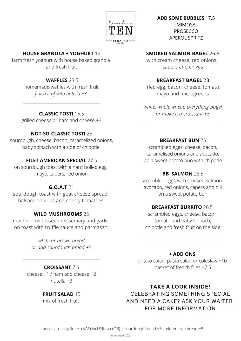 Coffee, Breakfast & Lunch — Number Ten Curaçao