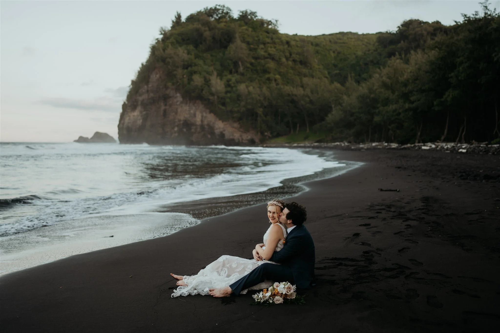 Black Sand Beach Wedding