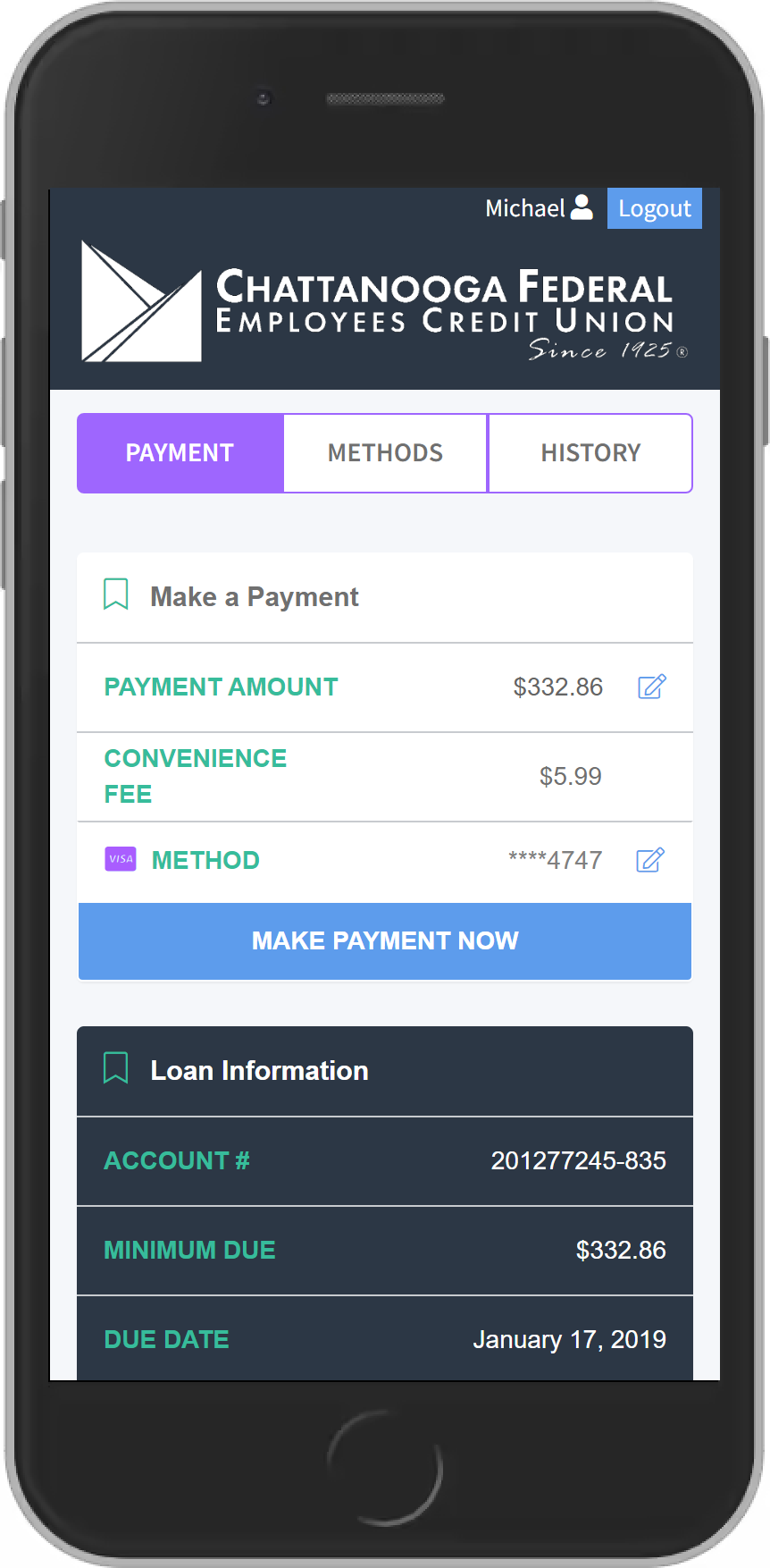 Message Pay — Chattanooga Federal Employees Credit Union