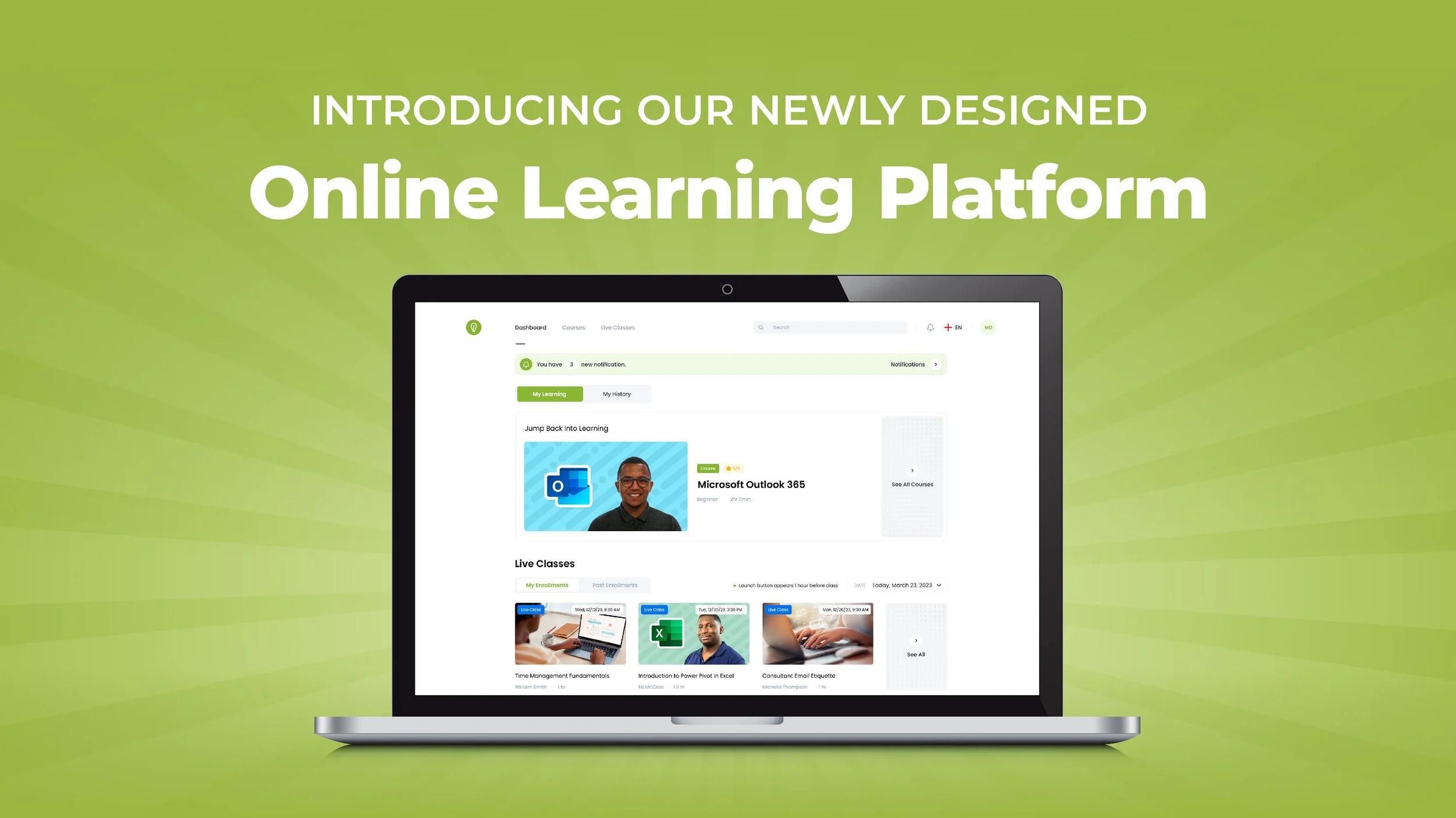 Our Newly Designed Online Learning Platform | Intellezy