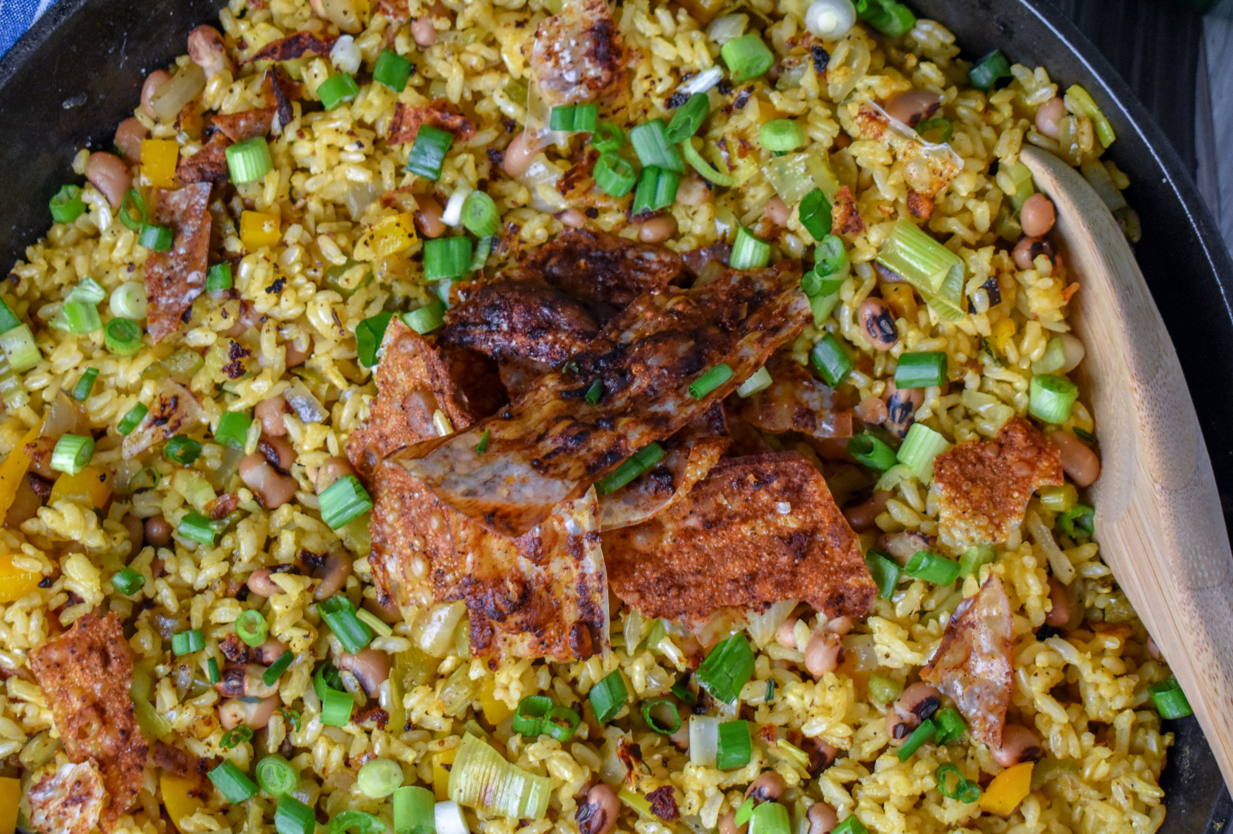 Vegan Classic Hoppin' John w/ Carolina Gold Rice, Black Eyed Peas, and ...