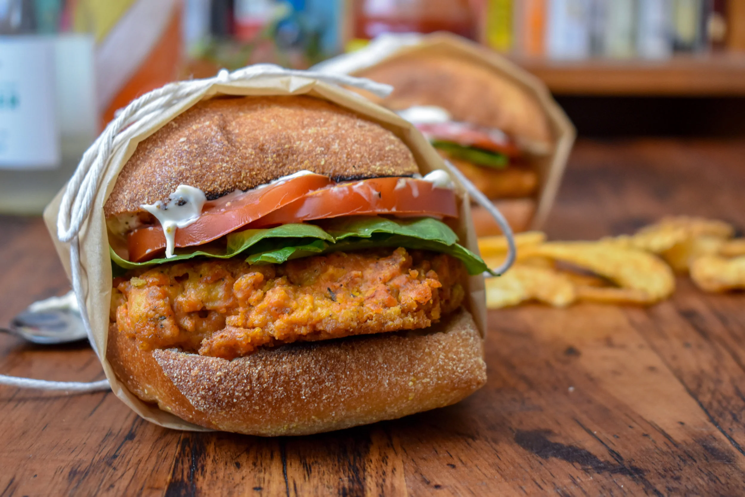 Vegan Wendy's Mock Spicy Chicken Sandwich w/ Meatfree Breaded Chicken ...