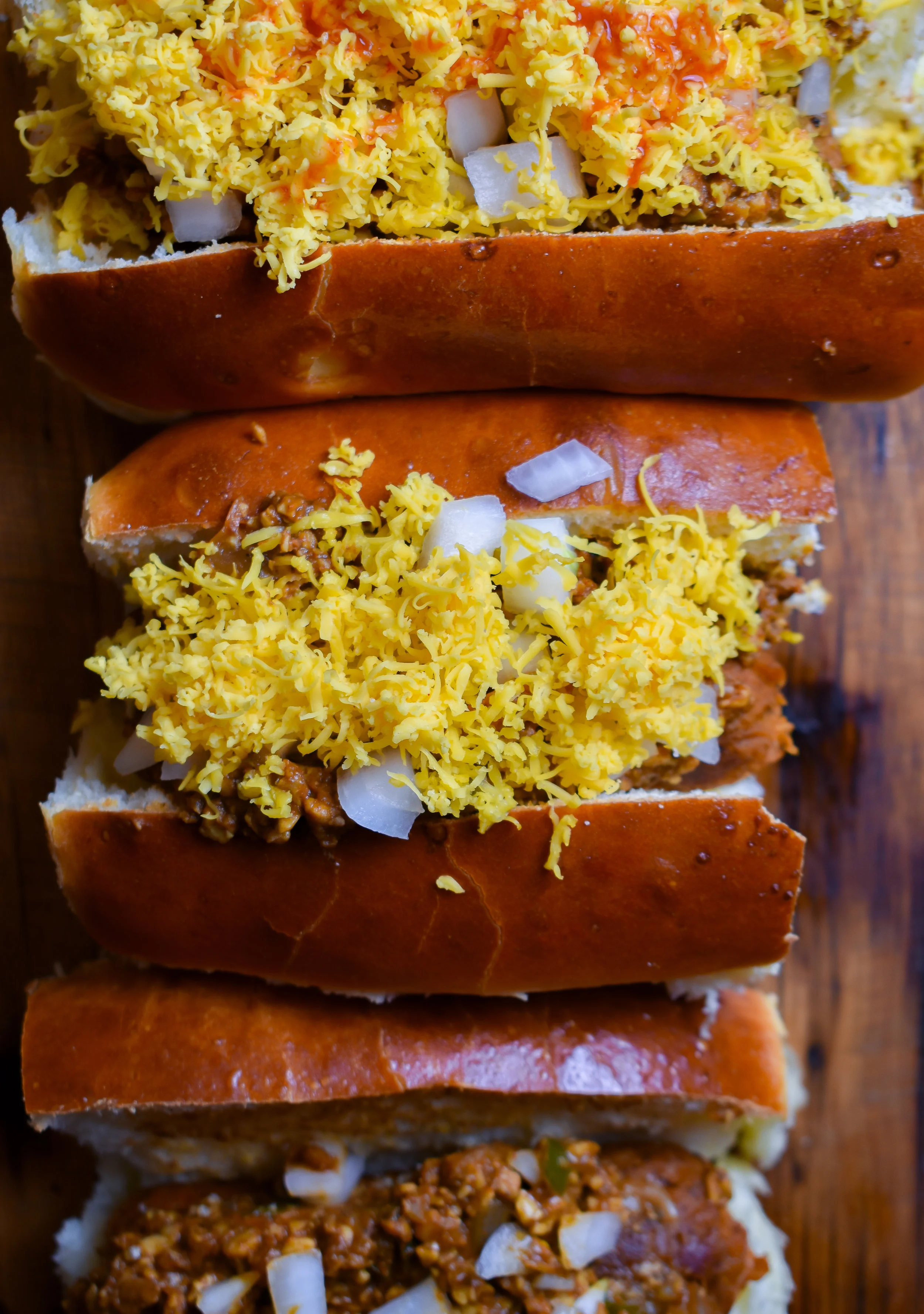 Vegan Chili Cheese Coney Dogs w/ Cincinnati Chili + From Scratch Vegan ...
