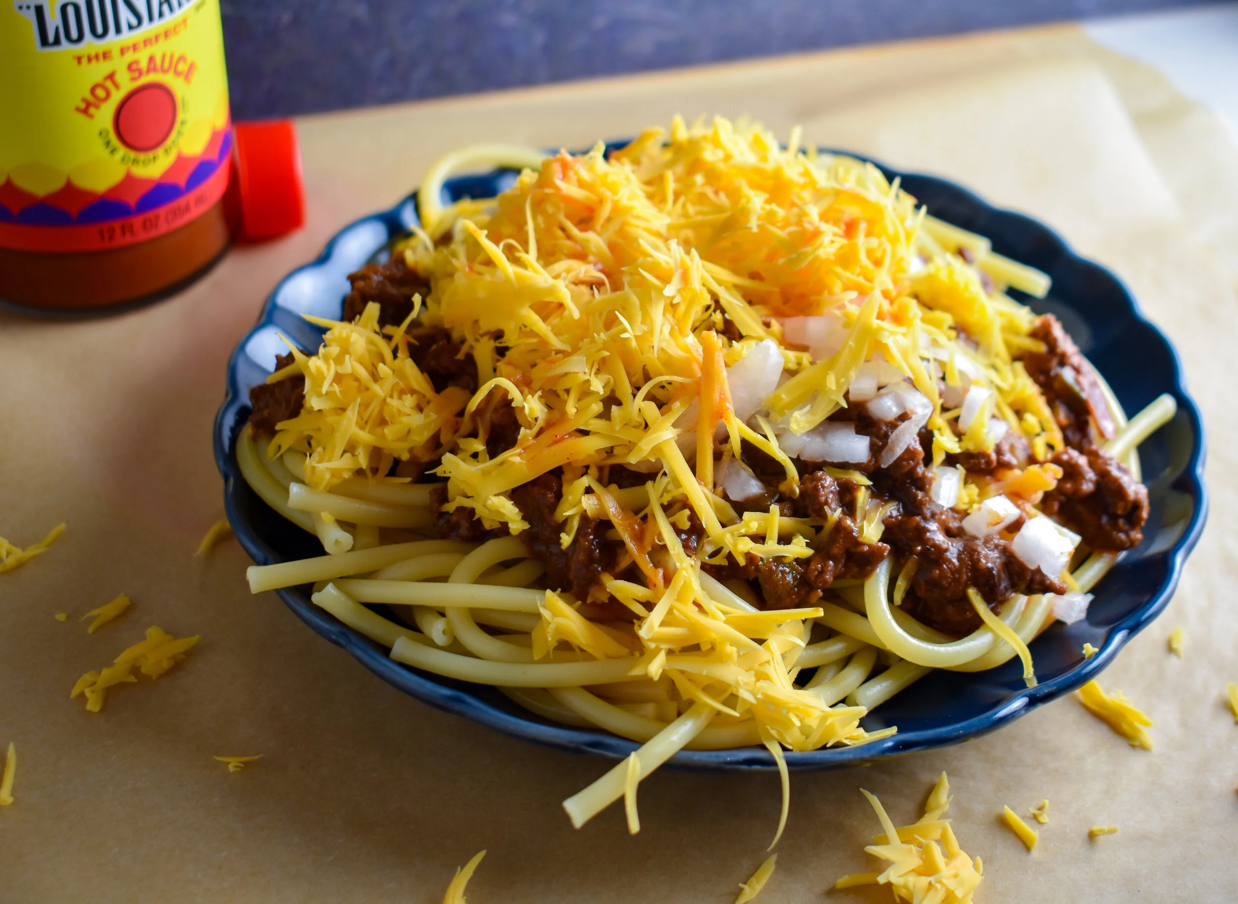 Vegan Cincinnati Chili w/ Spaghetti + Dairyfree Cheddar — The Vegan Caveman