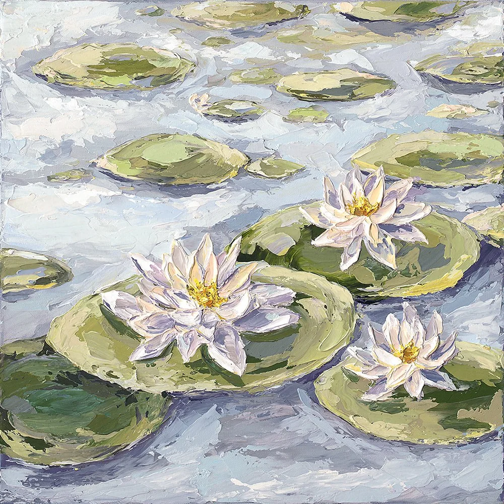 Lily Pad Flower Painting