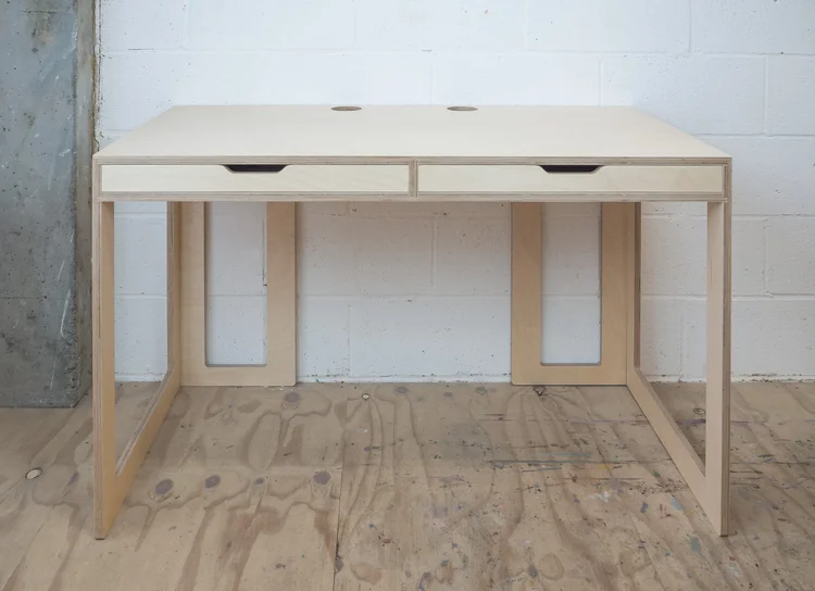 Birch plywood desk made in West London — Norwegian Wood