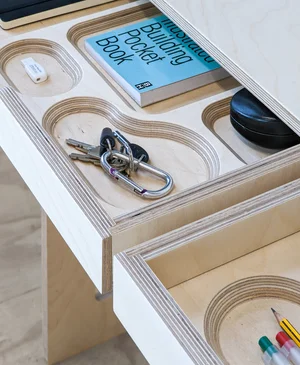 Birch plywood desk made in West London — Norwegian Wood