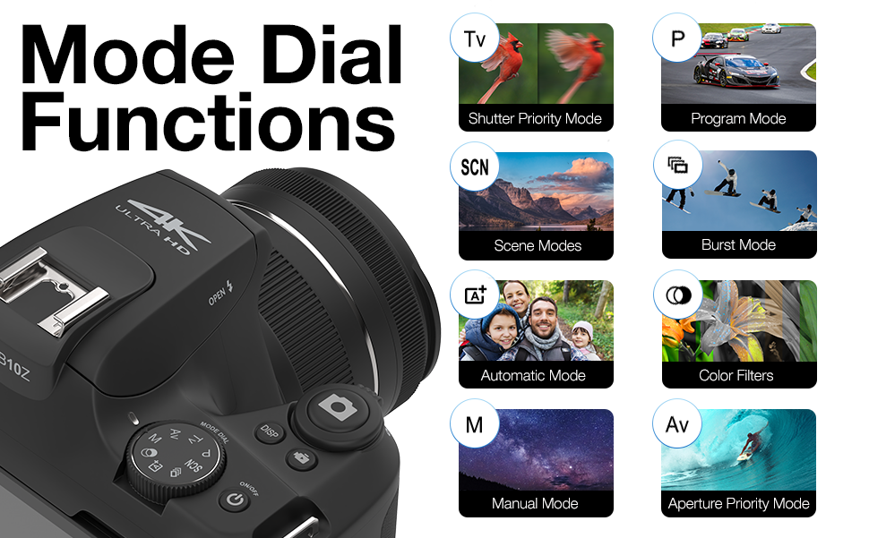 MNB10Z 64MP Auto Focus 10x Optical Zoom WiFi Bridge Camera — Minolta ...