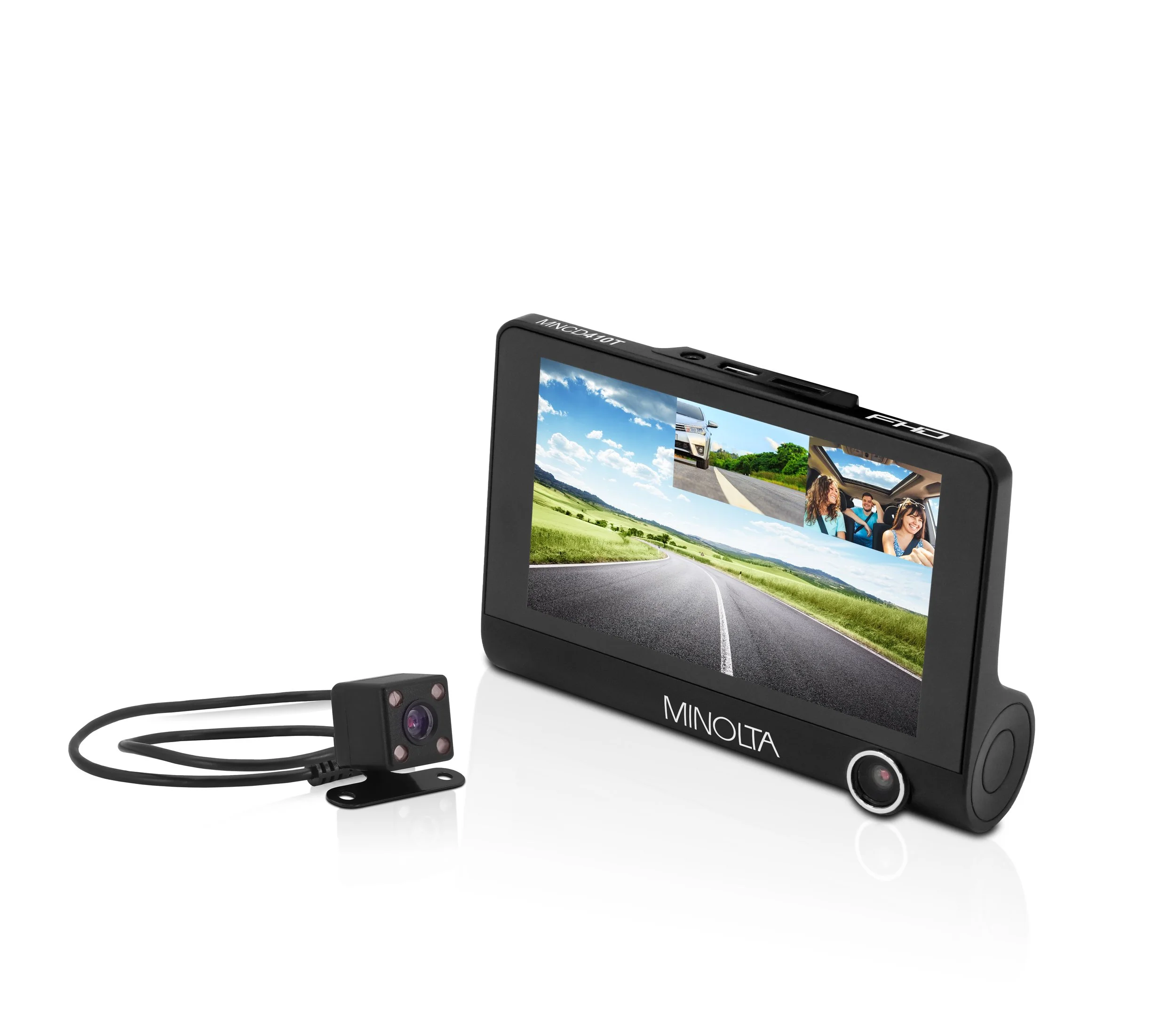 MNCD415T 3-Channel 1080P Dash Camera w/4.0" LCD & Rear Camera — Minolta ...
