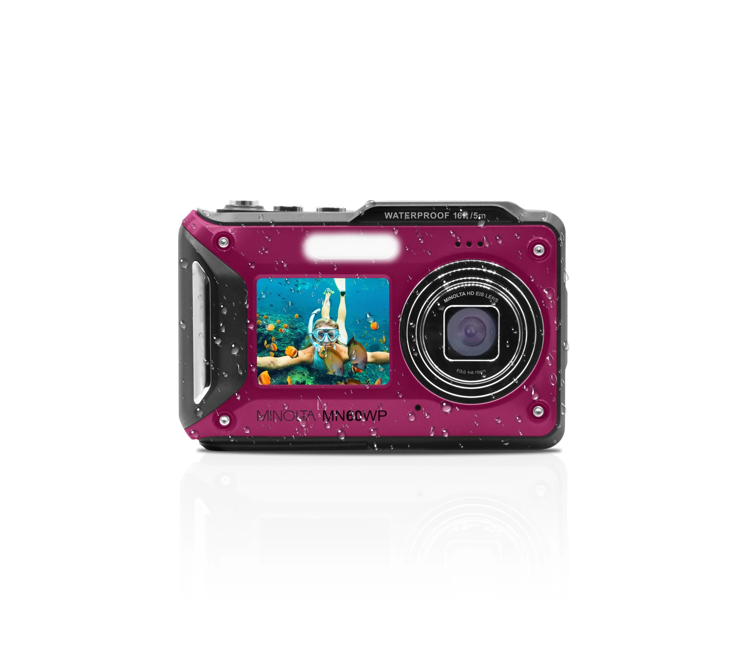 MN60WP 48MP / 4K Ultra HD Dual Screen Waterproof Camera — Minolta Digital
