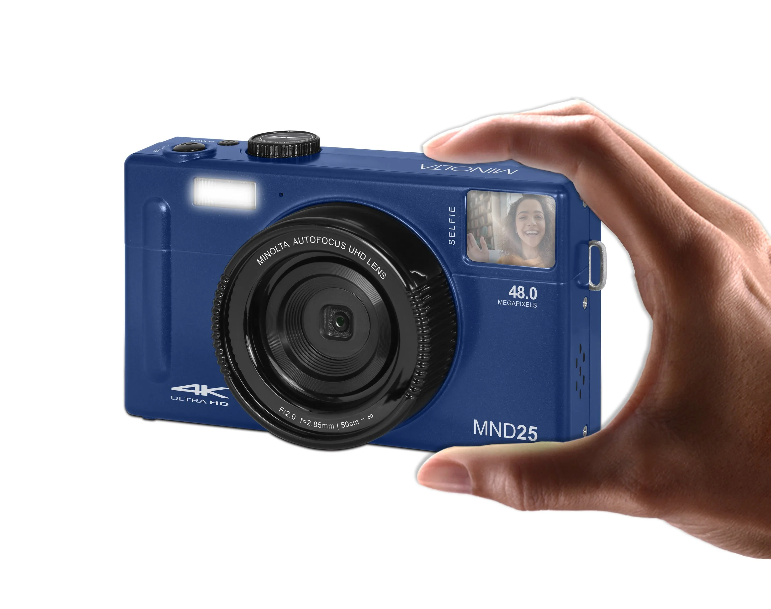 MND25 48 MP Autofocus / 4K Ultra HD Camera w/Selfie Mirror — Minolta ...