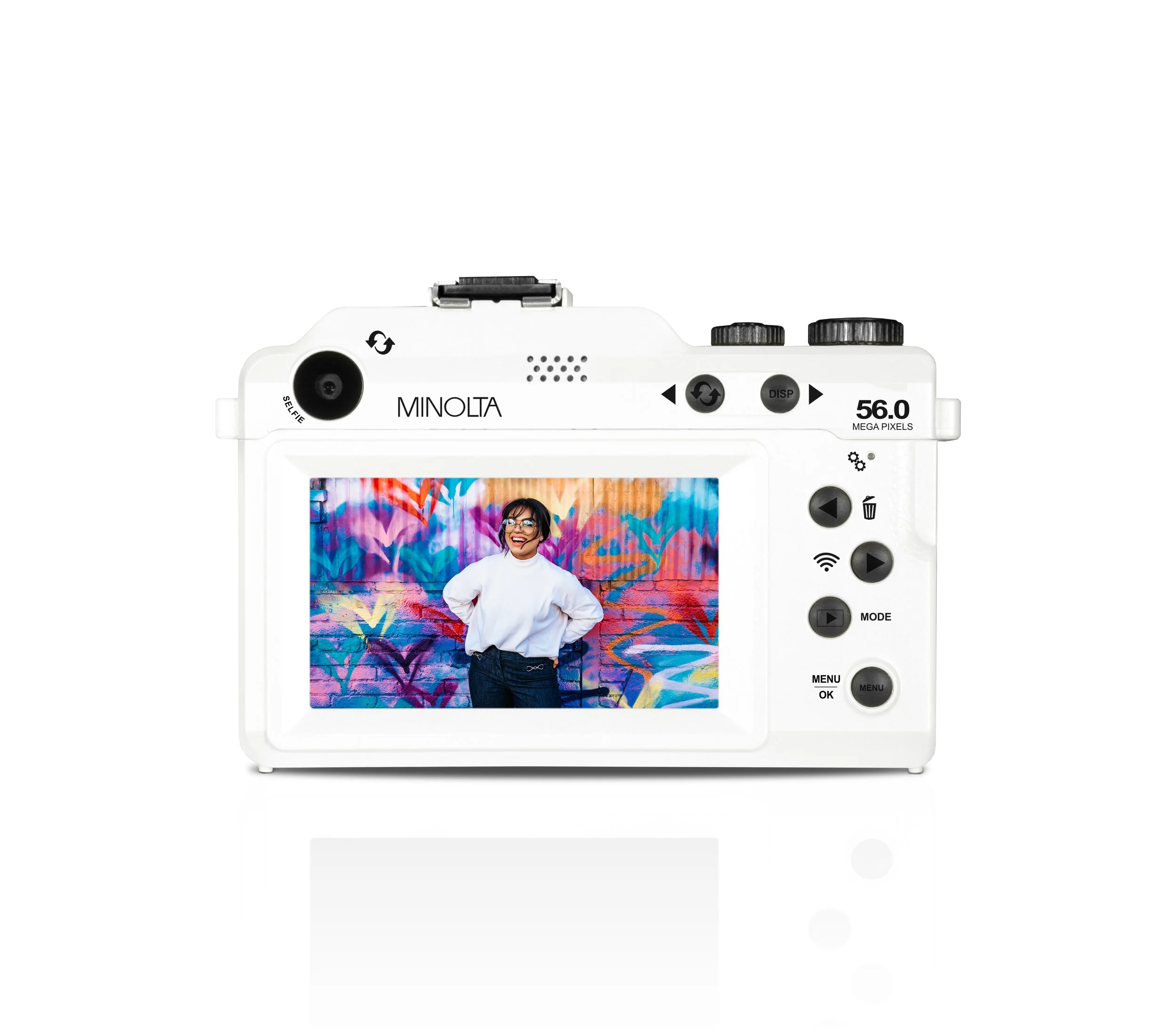 MND65 56 MP Autofocus / 4K60FPS Ultra HD Camera w/WiFi and Selfie Lens — Minolta Digital