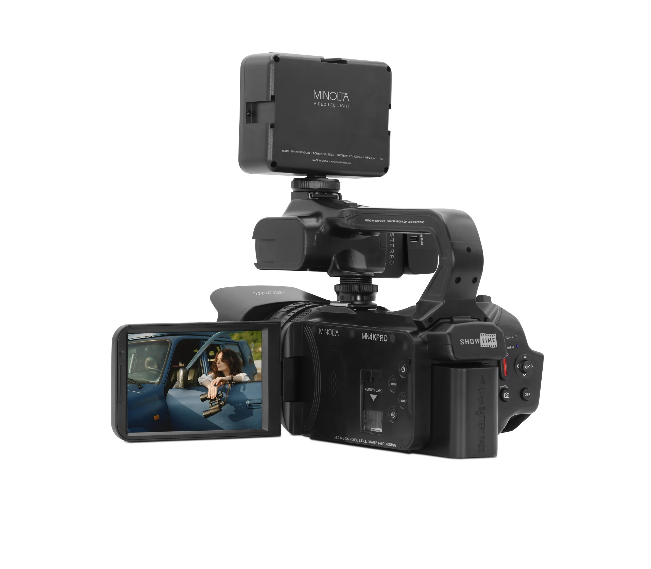 MN4KPRO 4K60FPS Ultra HD / 64 MP Autofocus Pro Camcorder Kit w/WiFi ...