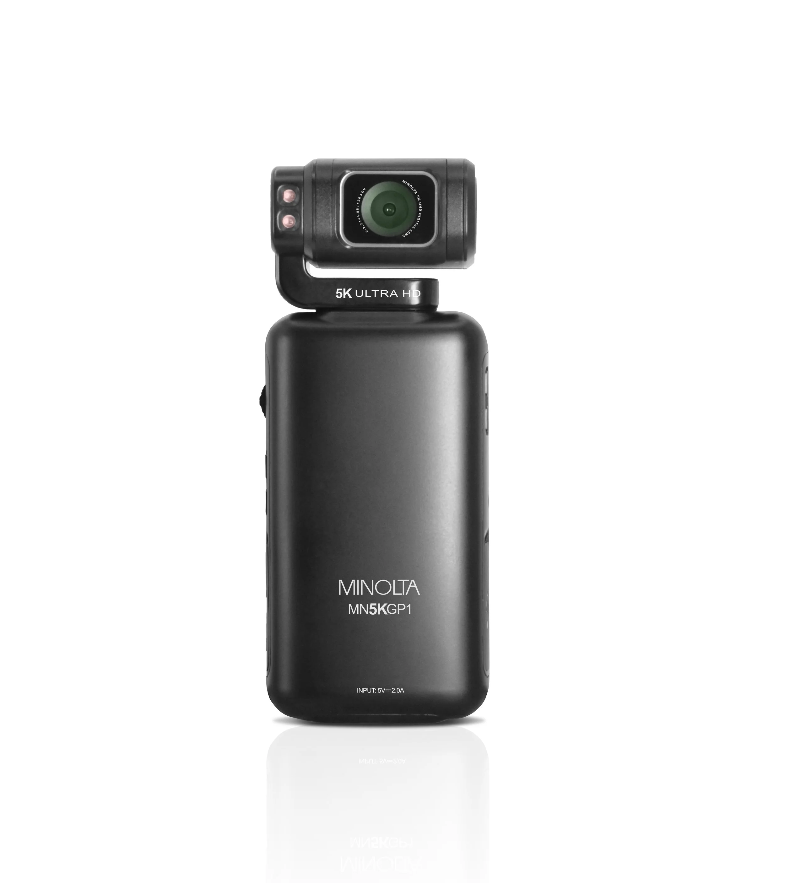 MN5KGP1 5K Ultra HD / 20 MP Handheld Pocket Camcorder w/Motorized Tilting Lens Head — Minolta ...