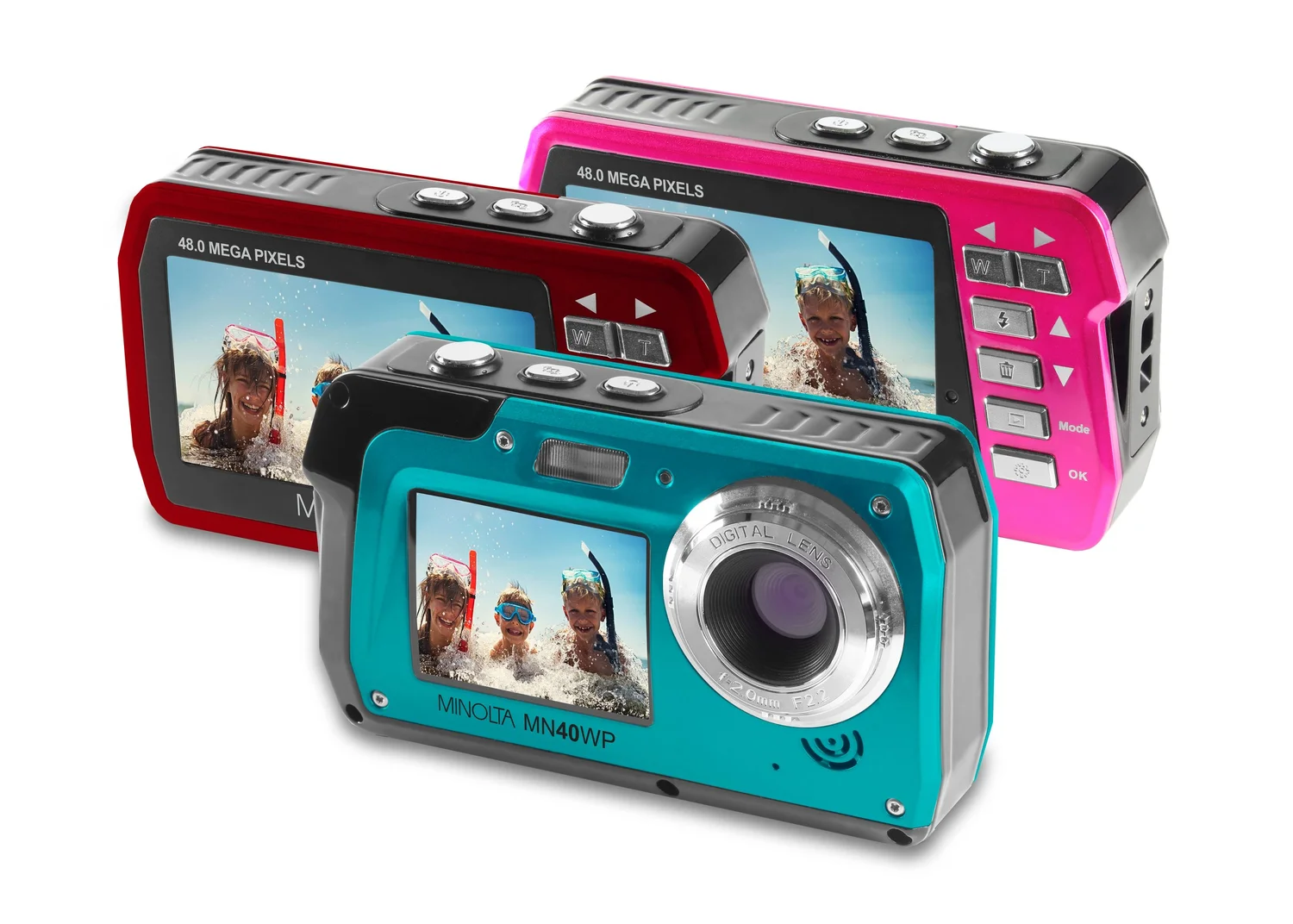 MN40WP 48MP Dual Screen Waterproof Camera — Minolta Digital