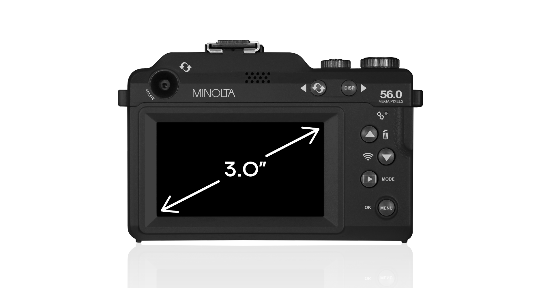 MND65 56 MP Autofocus / 4K60FPS Ultra HD Camera w/WiFi and Selfie Lens ...