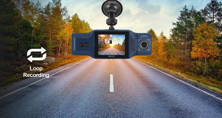 MNCD200NW 2-Channel 1080P Dash Camera w/2.0" LCD & WiFi — Minolta Digital