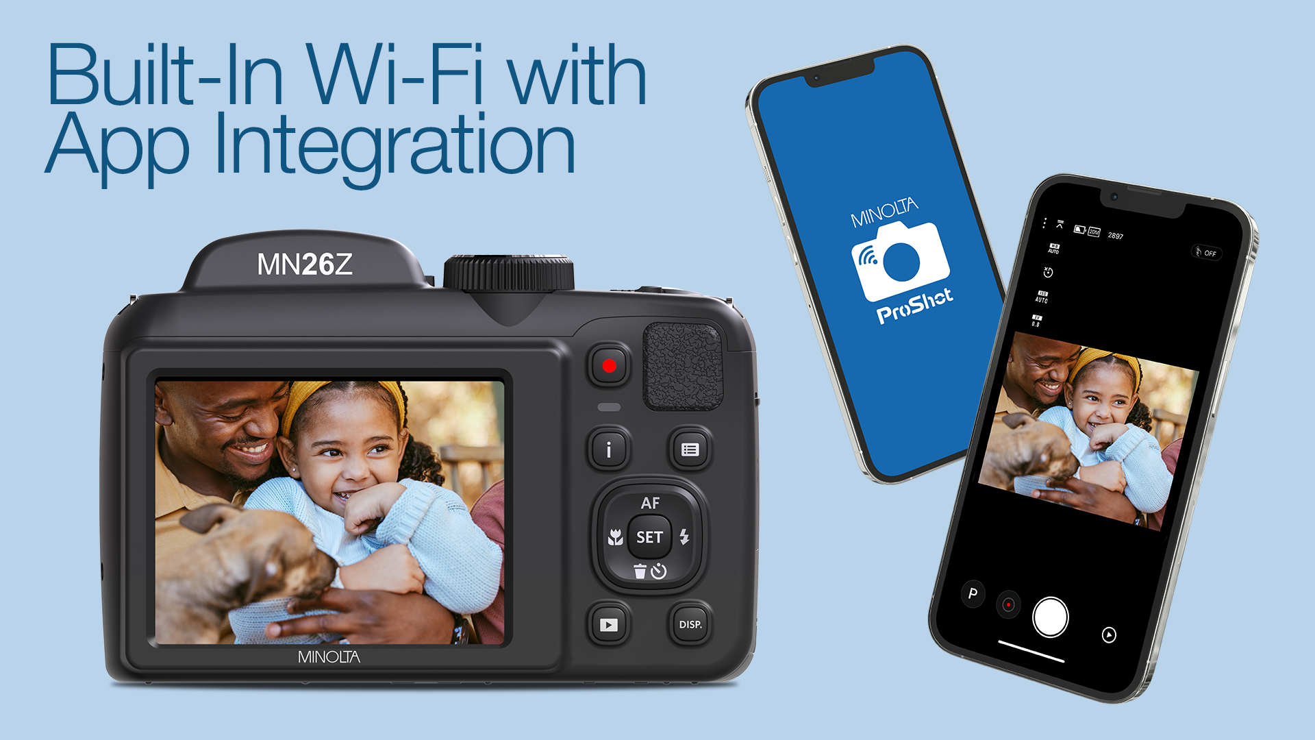 MN26Z 20MP 26X Optical Zoom WiFi Bridge Camera — Minolta Digital