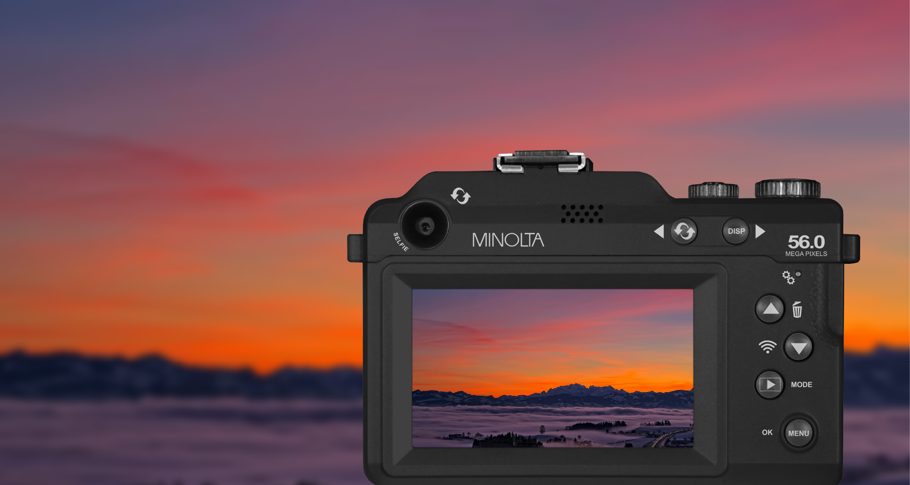 MND65 56 MP Autofocus / 4K60FPS Ultra HD Camera w/WiFi and Selfie Lens ...