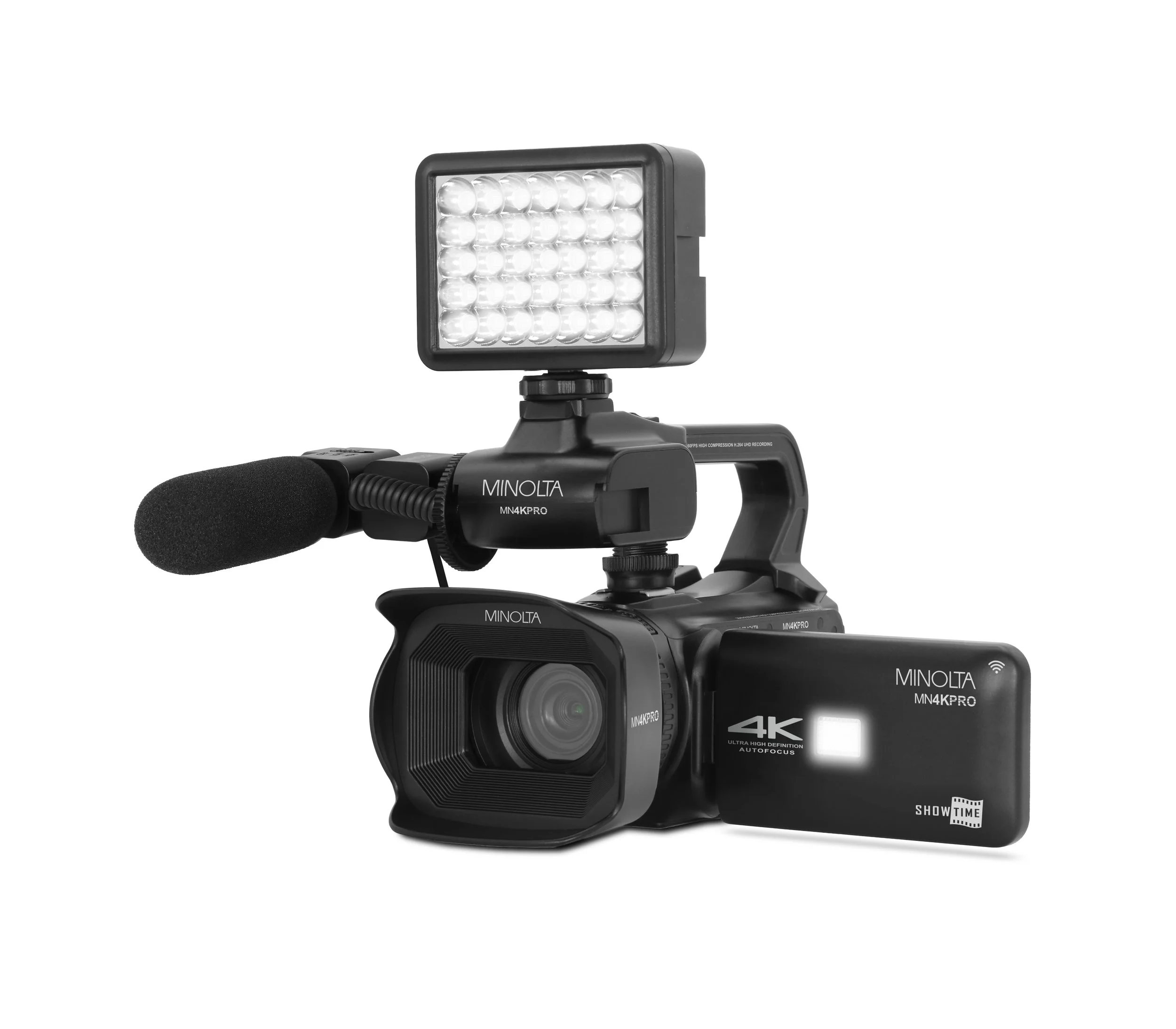 MN4KPRO 4K60FPS Ultra HD / 64 MP Autofocus Pro Camcorder Kit w/WiFi ...