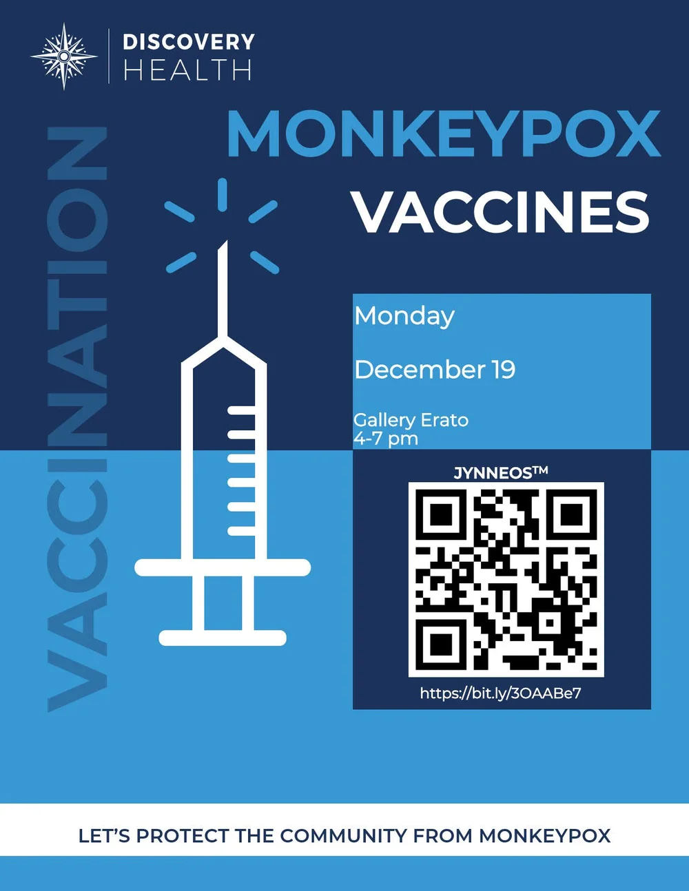 Monkeypox Community Vaccination Event @ Gallery Erato — the CSPC