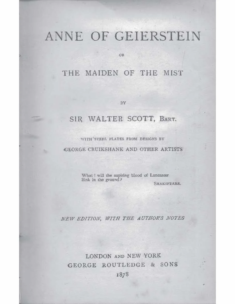 Anne of geierstein or The Maiden of the Mist — Opal Academy