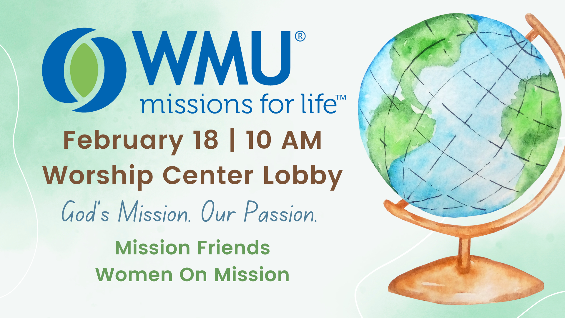 Women On Mission Focus Sunday — First Baptist Church