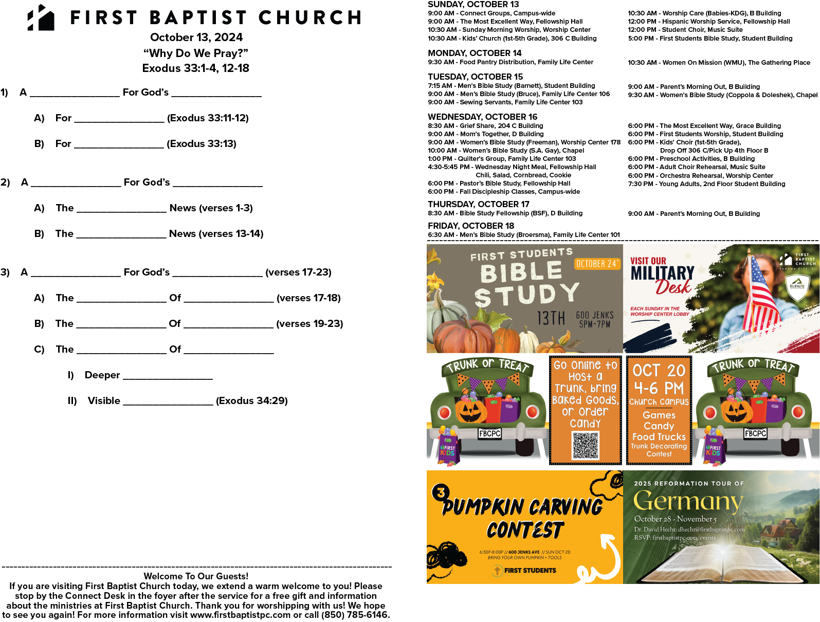 FBC Bulletin — First Baptist Church