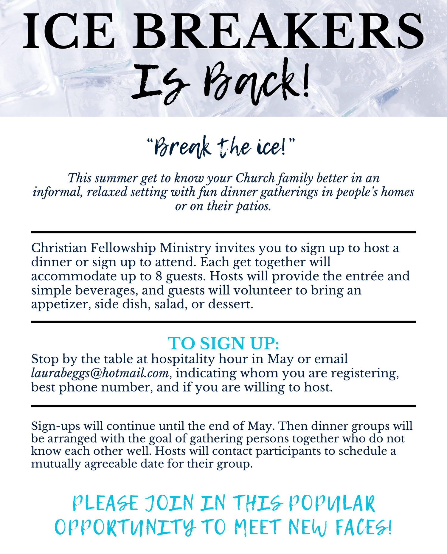 Ice Breakers is BACK! — The Neighborhood Church