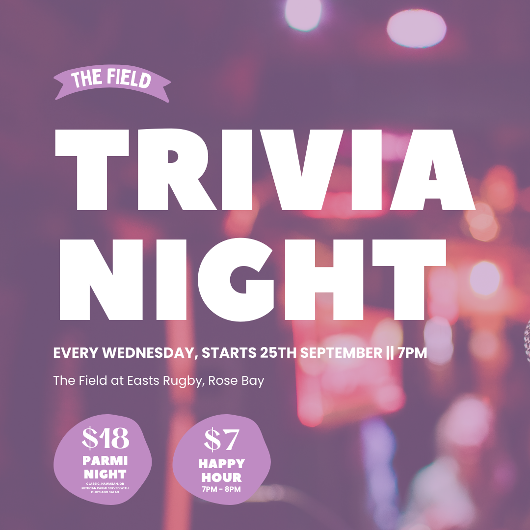 UPCOMING EVENTS — The Field at Easts Rugby