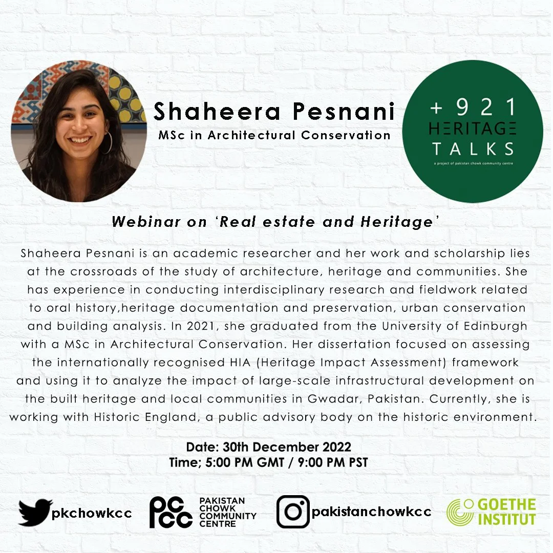+921 Heritage Talks — Pakistan Chowk Community Centre