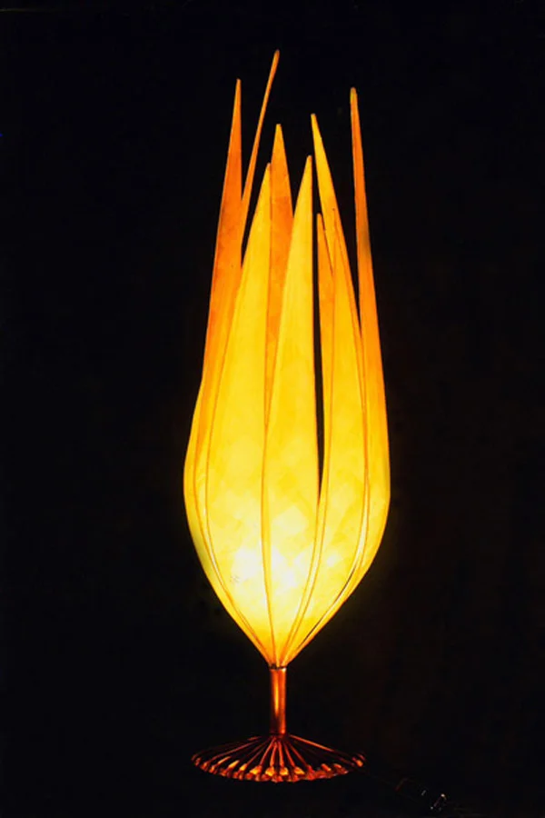 Colin Chetwood -paper lamp shop, sculptural flower tissue paper ...