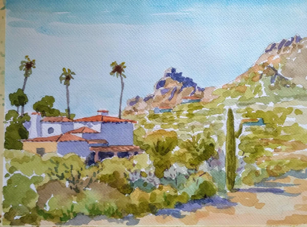 water colour sketches in Arizona Feb 2019 — Edward Abela Fine Arts