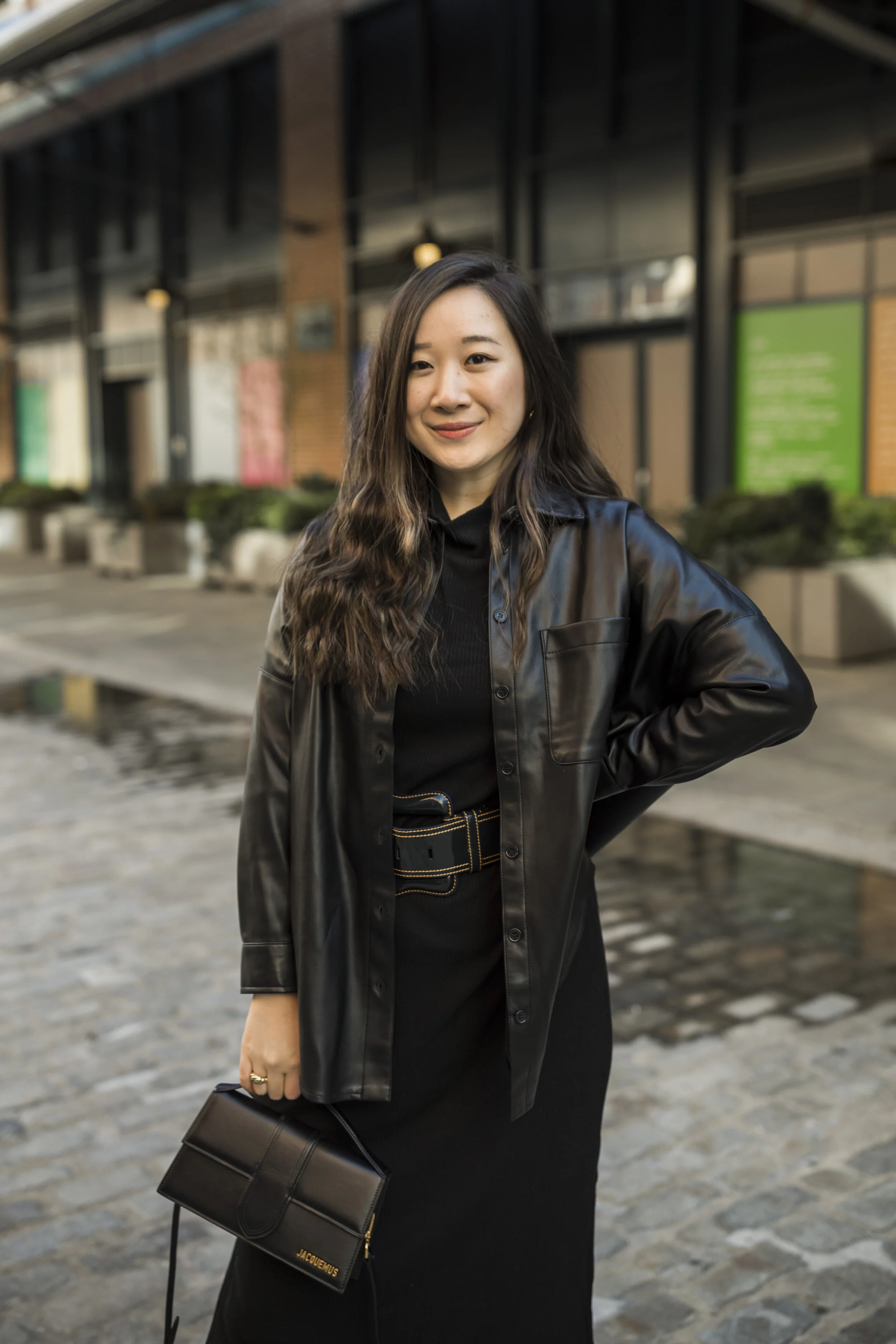 4 ways to style a leather shacket | Happily Ever Style